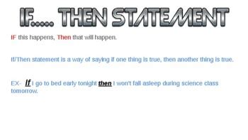 Hypothesis IF Then Statement Power Point By Unorthodox Teaching