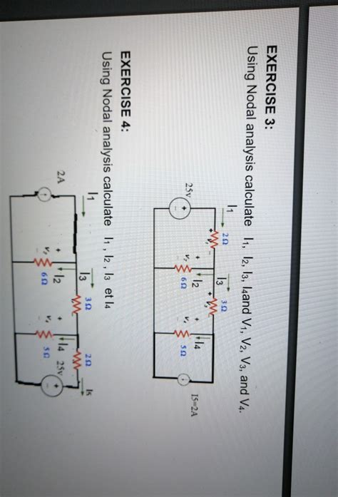 Solved EXERCISE Using Nodal Analysis Calculate Chegg Com