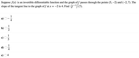 Solved Suppose F X Is An Invertible Differentiable Function