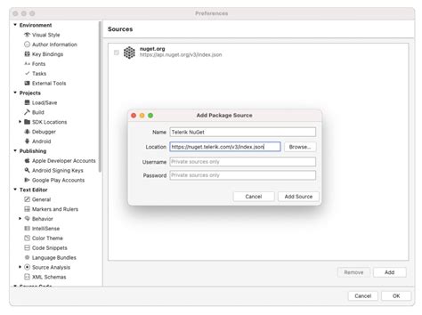 Macos Visual Studio For Mac Not Finding Telerik Nuget Packages Stack Overflow