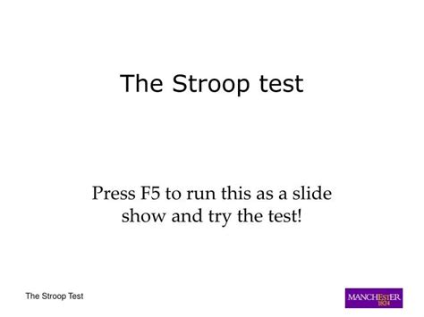 PPT The Stroop Test PowerPoint Presentation Free Download ID