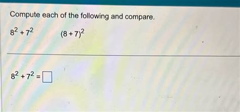 Solved Compute Each Of The Following And