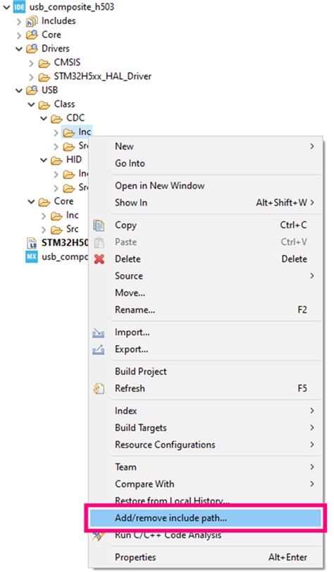 How To Implement A Usb Device Composite In Stm32h5 Stmicroelectronics Community