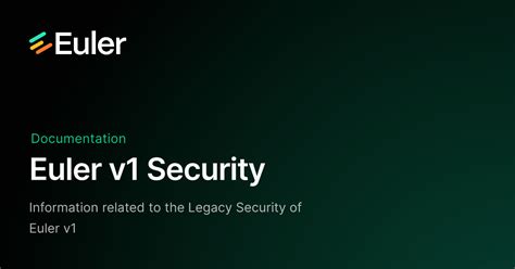 Euler V1 Security Euler Foundation