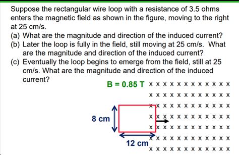 solved suppose the rectangular wire loop with a resistance
