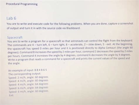 Procedural Programming Lab 6 You Are To Write And