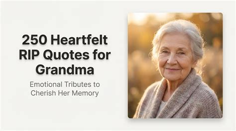 250 Heartfelt Rip Quotes For Grandma Emotional Tributes To Cherish