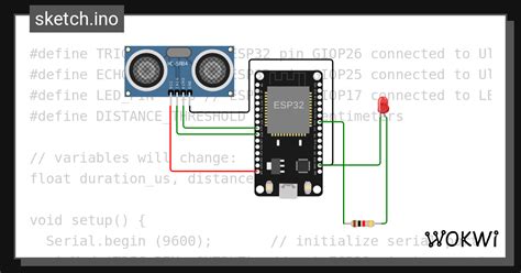 Ultra Sonic Copy Wokwi Esp32 Stm32 Arduino Simulator