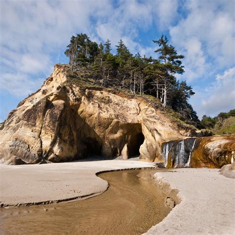 Hug Point Waterfall In Arch Cape Or 14 Photos