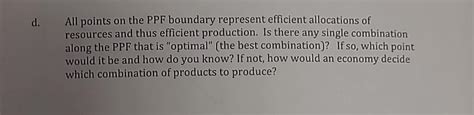 solved d ﻿all points on the ppf boundary represent
