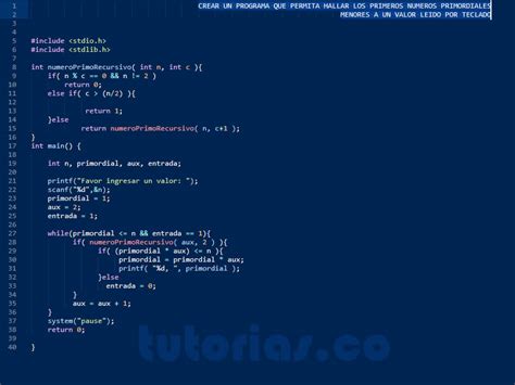 Funciones Turbo C Numeros Primordiales Tutorias Co