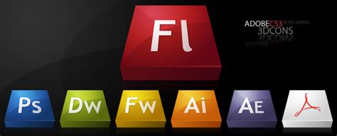 3dcons Adobe Cs3 Dock Icons By Mediadesign On Deviantart