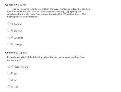 Question 9 1 Point Is An Open Source Security