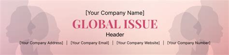 Free Global Issues Header Template To Edit Online