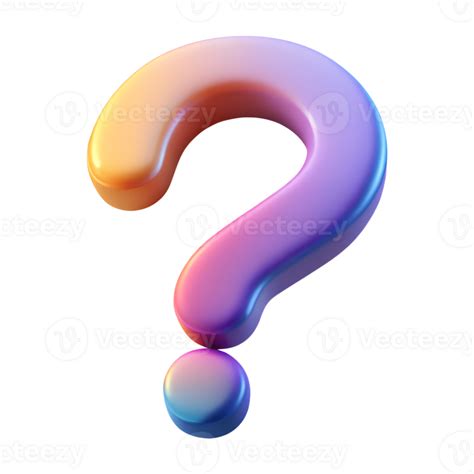 Gradient Question Mark 3d Icon Isolated 52043655 Png