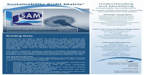 Pdf Sustainability Audit Matrix Understanding And Identifying