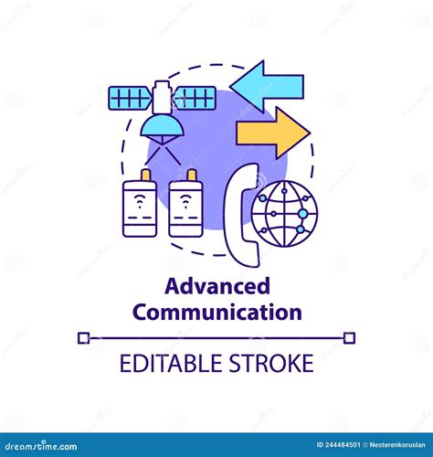 Advanced Communication Concept Icon Stock Vector Illustration Of Space Science 244484501