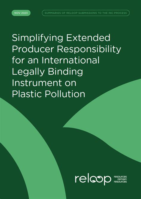 Simplifying Extended Producer Responsibility For An International Legally Binding Instrument On