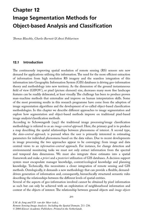 Pdf New Contextual Approaches Using Image Segmentation For Object