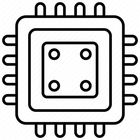 chip microchip electronics circuit processor technology icon