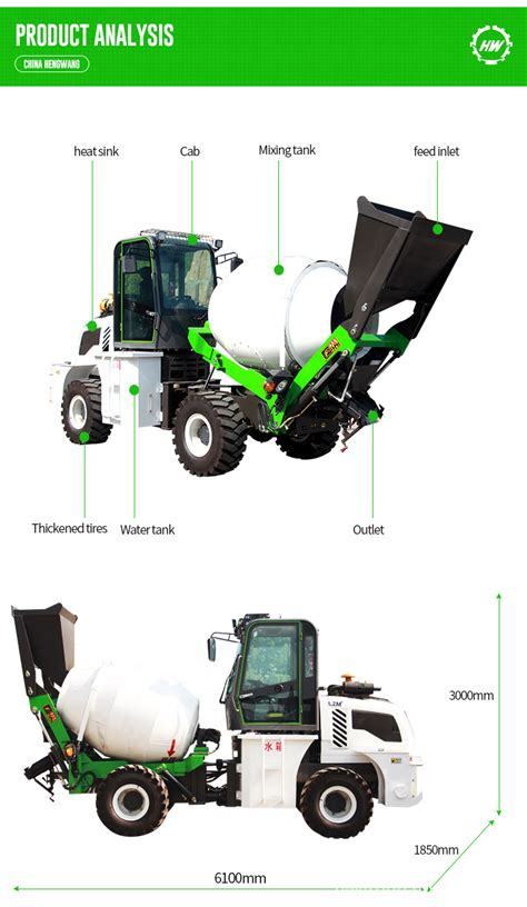 휴대용 자체 로딩 드럼 콘크리트 믹서 의 고품질 휴대용 자체 로딩 드럼 콘크리트 믹서