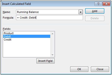 Adding A Running Balance Calculation Column In Microsoft Excel 2010