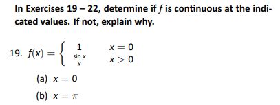 Solved In Exercises Determine If F Is Continuous At Chegg