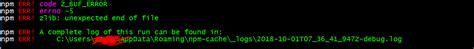 Code Zbuferror Npm Err Errno 5 In Installing Native Base · Issue