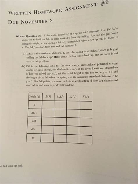 solved written due november 3 homework assignment 9 written