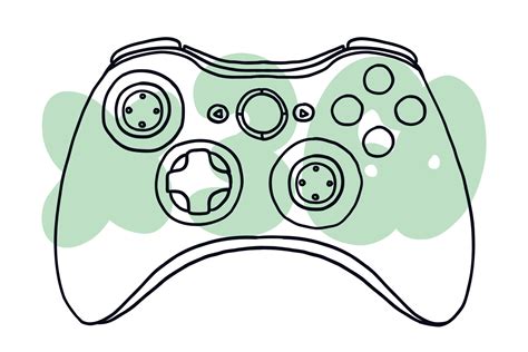 Game Controller Vector Illustration In Hand Drawn Cartoon Flat Style Isolated On White