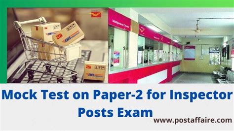 Mock Test Paper 2 Of Inspector Posts Exam [exam 24] Post Affaire