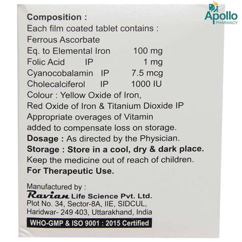 Docofer D3 Tablet 10s Price Uses Side Effects Composition Apollo