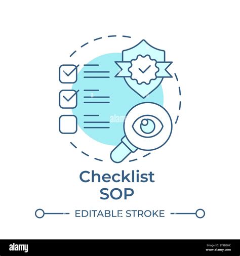 Checklist Sop Soft Blue Concept Icon Stock Vector Image And Art Alamy
