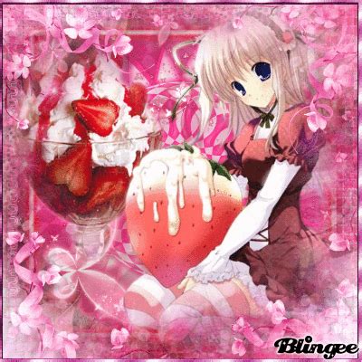 Strawberry Anime Girl Pink Picture 125403551 Blingee Com