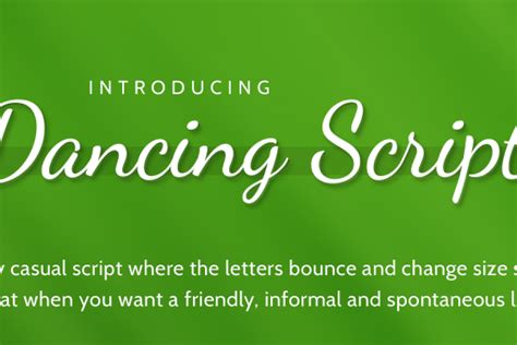 Dancing Script Font Family Fonts