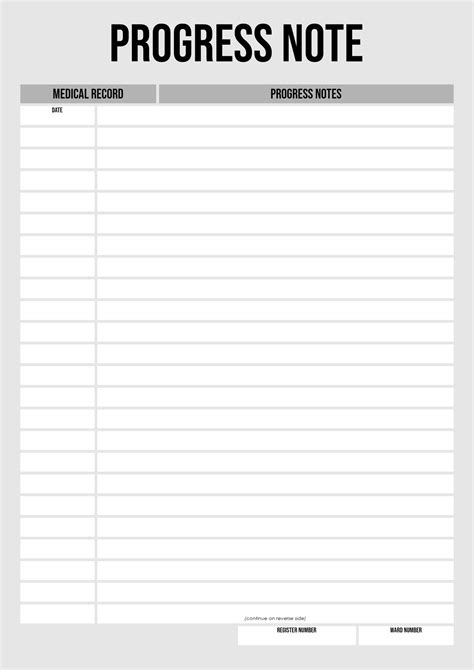 Hospital Progress Note Template