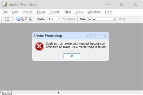 Fix Could Not Complete Your Request Error In Adobe Photoshop Askvg