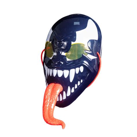 Marvel Venom Mask Prop Black Venom With Tongue Costume Cosplay Mask