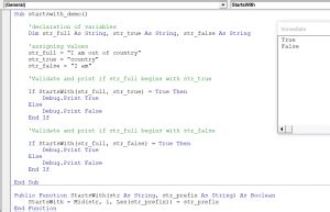 How To Check If A String Starts With A Particular String In VBA VBA And VB Net Tutorials
