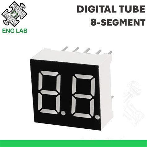 ENGLABจอแสดงผล LED หลอดดจตอล 2 หลกสแดง เขยว นำเงน ขาว 8 สวนหลอดดจตอล 0 36 ตว