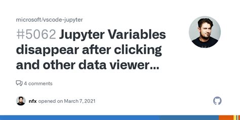 Jupyter Variables Disappear After Clicking And Other Data Viewer Bugs