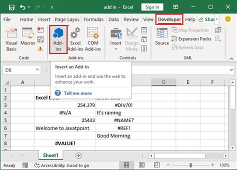 Excel Add Ins Easy Excel Tips Excel Tutorial Free Excel Help Excel IF Easy Excel No