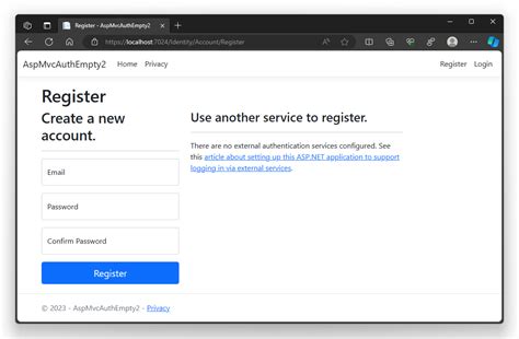 Аутентификация и авторизация в asp core mvc Шаблон identity