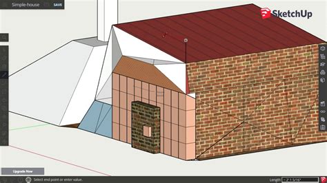 Sketchup Create Modern Small House Model Tutorial Basic