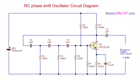 Rc Phase Shift Oscillator Circuit Using Op Amp