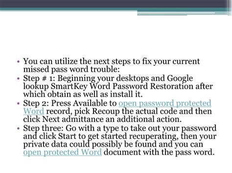 Ppt How To Remove Microsoft Word Password Powerpoint Presentation Free Download Id1189191