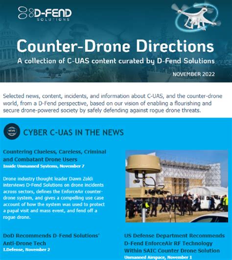 Counter Uas Market Newsletters And Updates D Fend Solutions