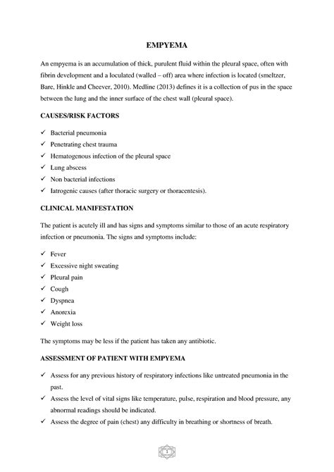 Empyema ZZZ EMPYEMA An Empyema Is An Accumulation Of Thick Purulent Fluid Within The