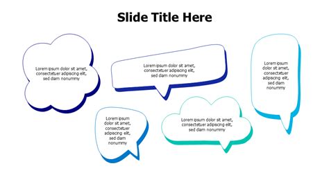 Cartoonish Speech Bubbles Infographic Inforgraphics Slides