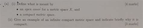 Solved A I Define What Is Meant By [4 Marks] An Open